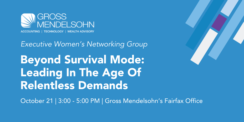 10-21 Executive Women's Networking Event | Gross Mendelsohn
